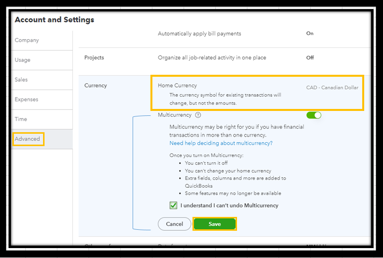 How To Change The Invoicing Currency From Euro To CAD
