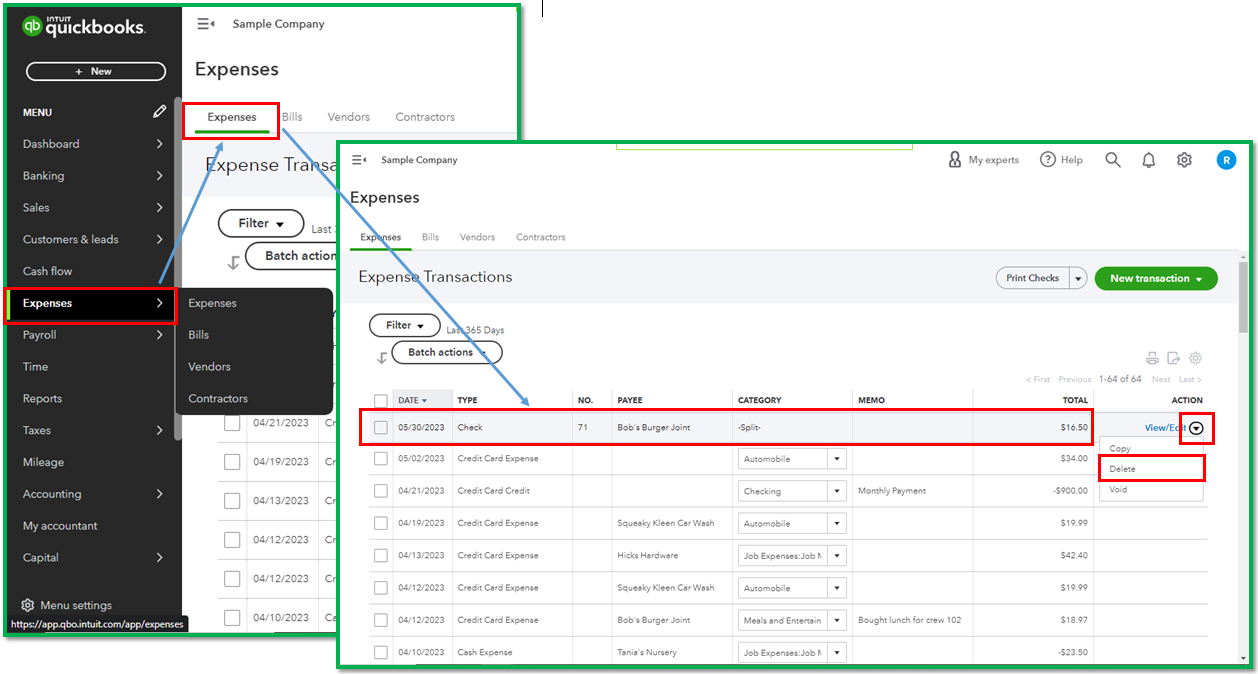 How Do I Change A Check To An Expense In QuickBooks Online 