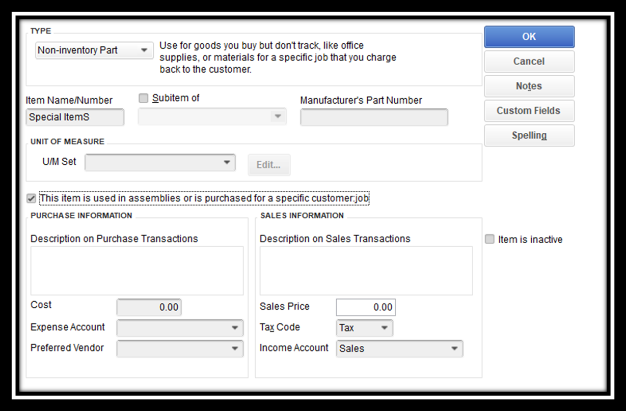 Solved Non Inventory Item Not Showing Up In Sales Account
