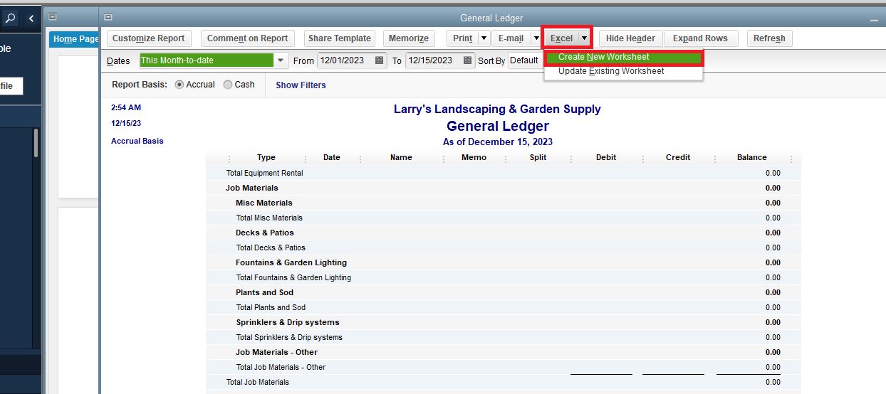 Produce A General Ledger Summary For A Time Period