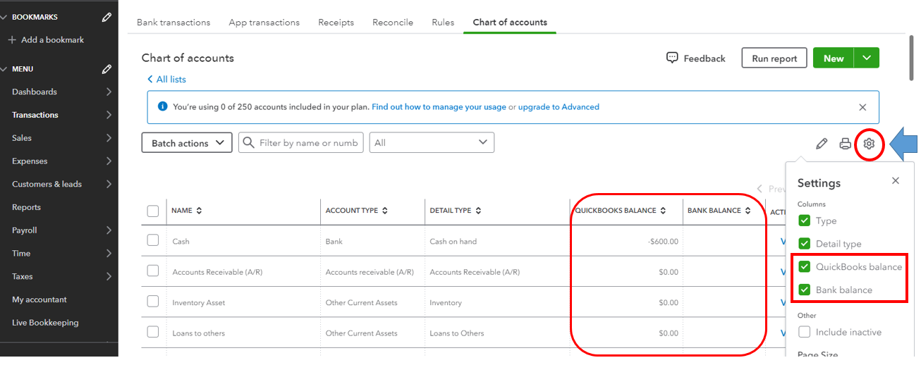 I have no idea what I did but I can not see my running balance on my ...