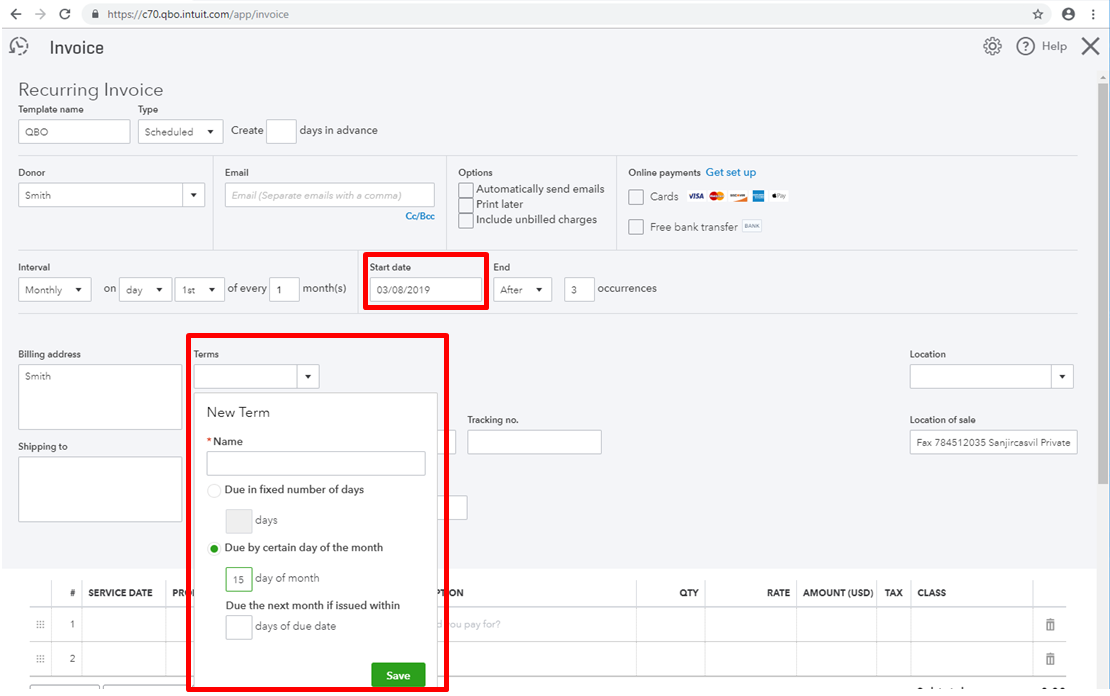 How To Change A Recurring Payment In Quickbooks Payment Poin