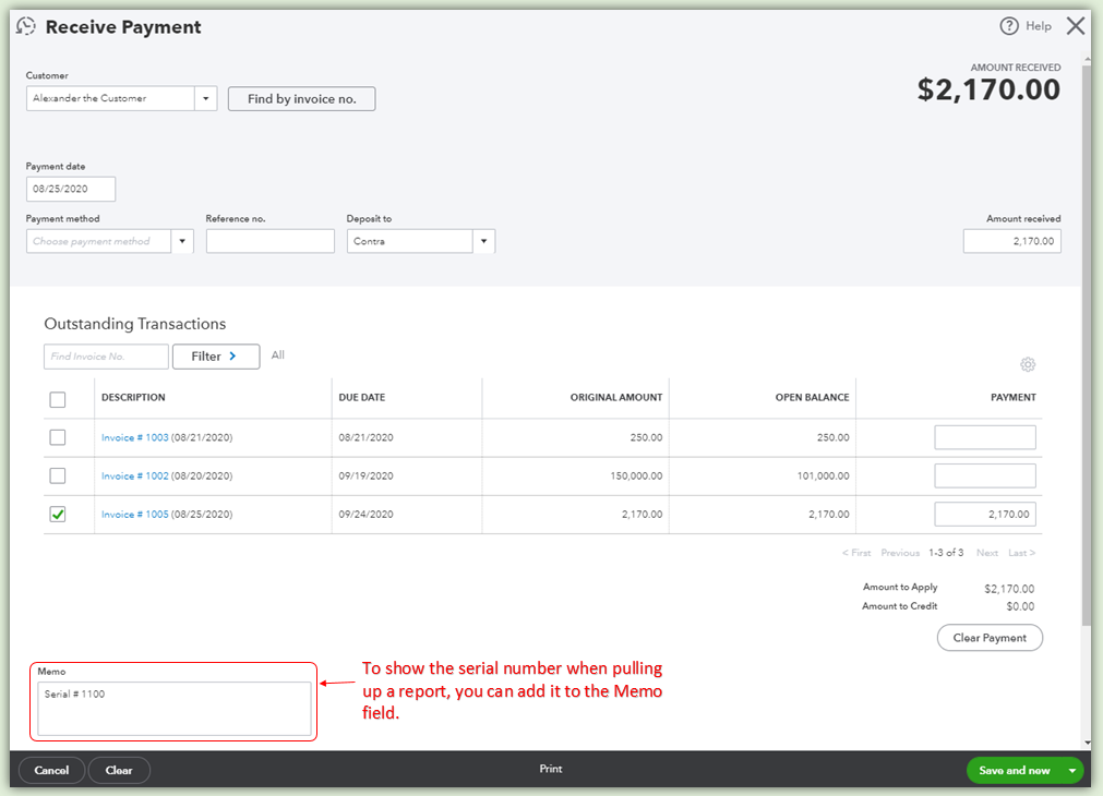 Solved Serial Number On The Invoice